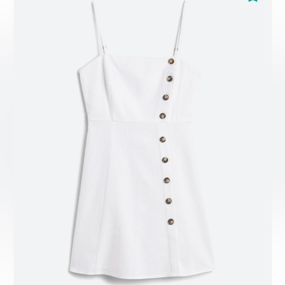 nine britton | Dresses | Nine Brittonnadine Linen Button Detail Dress ...